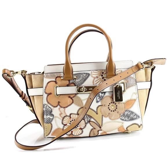 Coach | Bags | Coach Womens Swagger 27 With Patchwork Tea Rose ...